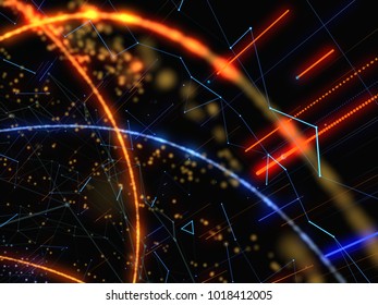 Concept Network Internet Communication Bright Lines Stock Illustration ...