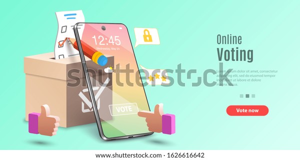 Concept Online Voting App Evoting Internet Stock Illustration 1626616642