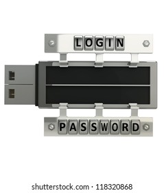 Concept Secure Usb Key Device Password Stock Illustration 118320868 ...
