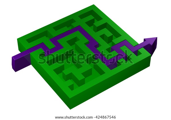 Concept Solution Isolated On White Background Stock Illustration ...