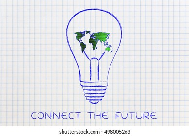 Concept Solutions Ideas Hyperconnected World Lightbulb Stock ...