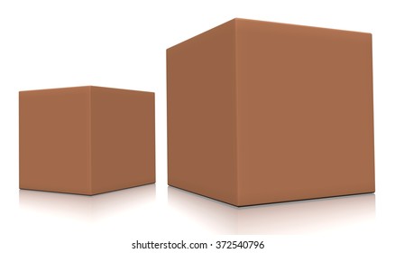 Vector Packaging Set Brown Packaging Box Stock Vector (Royalty Free ...