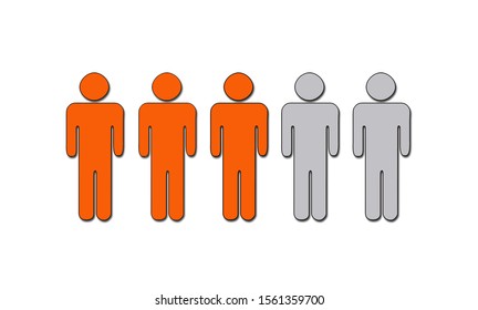 Concept Four Five People Stock Illustration 1561359703