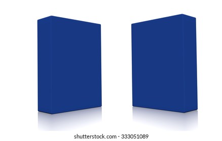 Concept Two 3d Blue Boxes Isolated Stock Illustration 333051089 ...