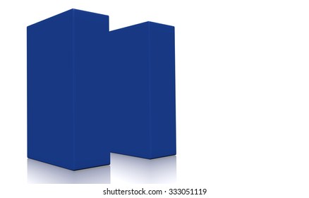 Concept Two 3d Blue Boxes Isolated Stock Illustration 333051119 ...