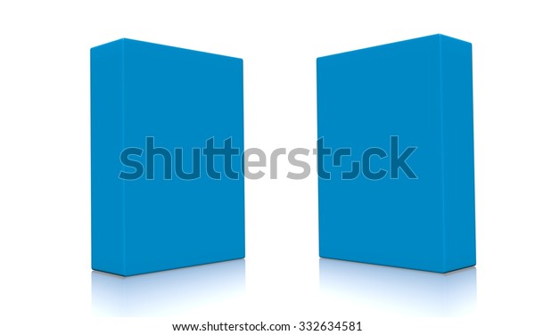 Concept Two 3d Blue Boxes Isolated Stock Illustration 332634581 ...