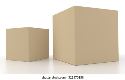Vector Packaging Set Brown Packaging Box Stock Vector (Royalty Free ...