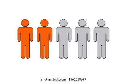 Concept Four Five People Stock Illustration 1561359703