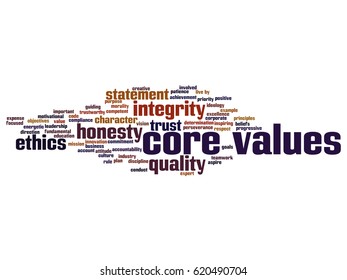 Conceptual Core Values Integrity Ethics Abstract Stock Illustration ...