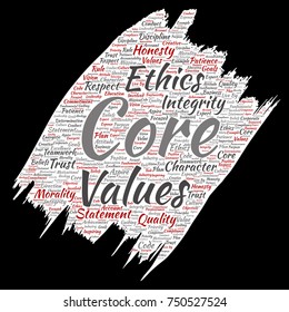Vector Conceptual Core Values Integrity Ethics Stock Vector (Royalty ...