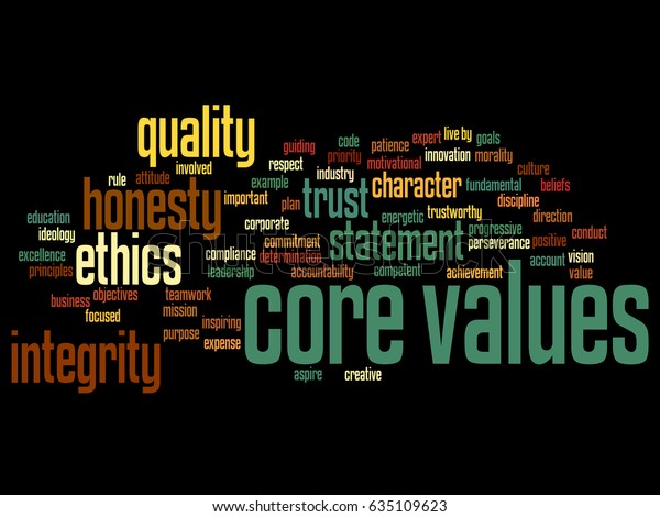 Conceptual Core Values Integrity Ethics Abstract Stock Illustration ...