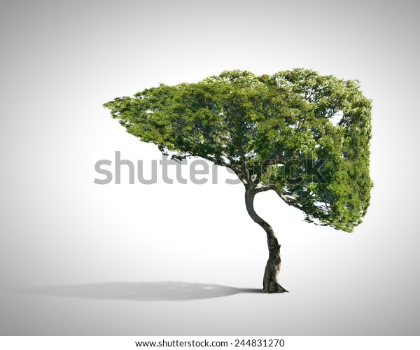 Conceptual Image Green Tree Shaped Like Stock Illustration 244831270 ...