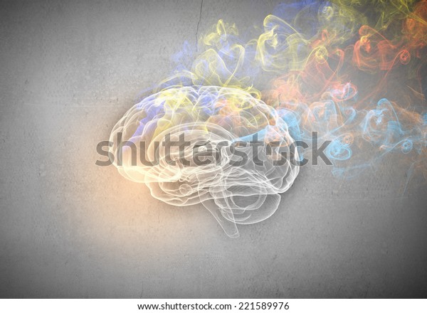 Conceptual Image Human Brain Smoke Stock Illustration 221589976 ...