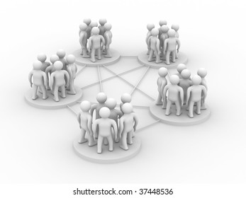 Conceptual Image Teamwork Isolated 3d Image Stock Illustration 37448536 ...