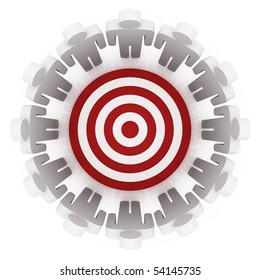 Conceptual Image Teamwork Target Stock Illustration 54145735 | Shutterstock