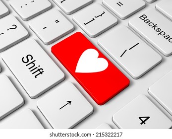 Modern Keyboard Love Text Heart Symbols Foto Stok 103176227 | Shutterstock