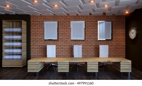 Conceptual Offices Office Array 3d Rendering Stock Illustration ...