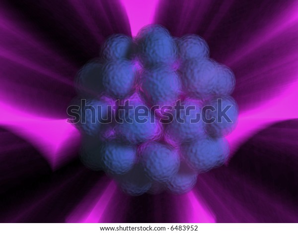 Conceptual Scene Molecular Microscopic Structure 3d Stock Illustration ...