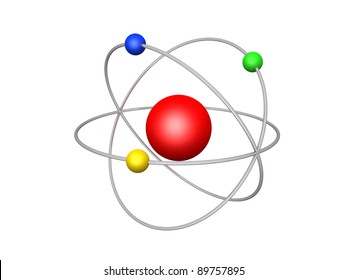 3d Helium Atom Stock Illustration 49901575