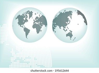 Conceptual World Map Round Pixels Stock Illustration 195612644 ...