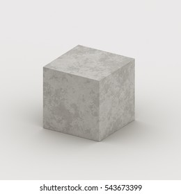 Concrete Cube Abstract Textured Solid Against Stock Illustration ...