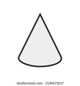 Cone Shape On White Background Stock Illustration 2139673217 | Shutterstock