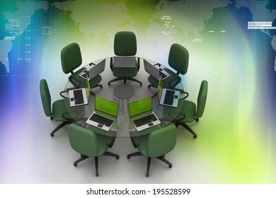 Conference Table Stock Illustration 195528599 | Shutterstock
