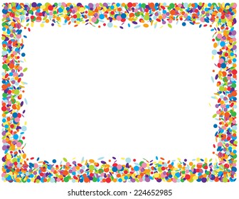 Confetti Colorful Frame Border Space Isolated Stock Photo (Edit Now ...