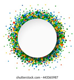 Confetti Round Frame Stock Illustration 443365987 | Shutterstock