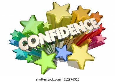 Confidence Self Assured Certain Word Stars Stock Illustration 512976313 ...