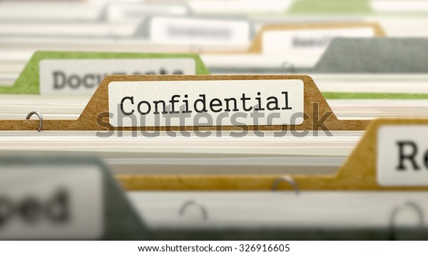 Confidential Concept Colored Document Folders Sorted Stock Illustration ...
