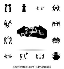 Conflict Between Two Countries Icon Conflict Stock Illustration ...