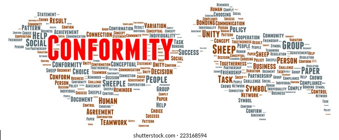 Conformity Word Cloud Shape Concept Stock Illustration 223168594 ...