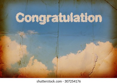 Congratulation Cloud Word On Sky Stok İllüstrasyon 307254176 | Shutterstock