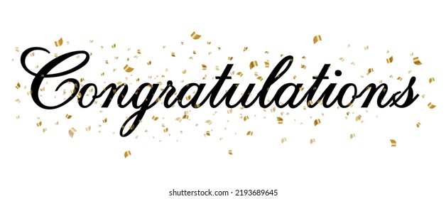Congratulation Text Isolated White Background Stock Illustration ...