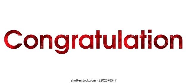 Congratulation Text Red Design Typography Stock Illustration 2202578547 ...