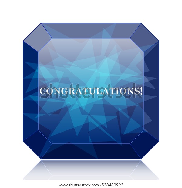 Congratulations Icon Blue Website Button On Stock Illustration 538480993
