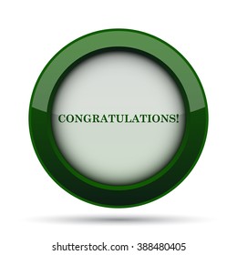 Congratulations Icon Internet Button On White Stock Illustration ...