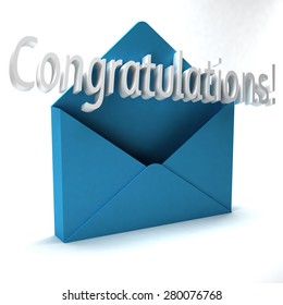 Congratulations Word Inside Envelope Stock Illustration 280076768 ...