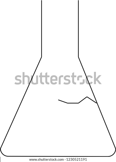 Conical Flask Caution Broken Cracked Stock Illustration 1230521191 ...