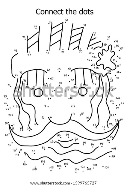 Connect Dots Printable Paper Game Sants Stock Illustration 1599765727 ...