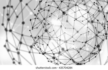 Connected Lines Background 3d Render Stock Illustration 455166781