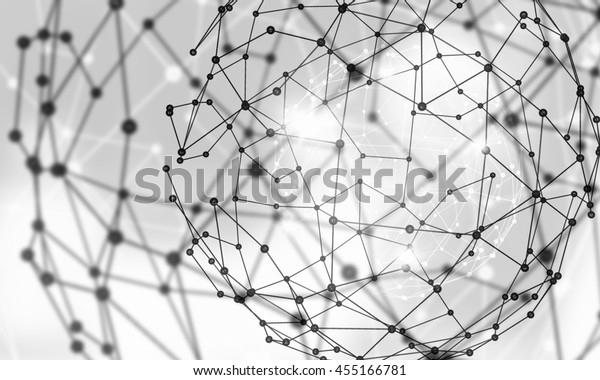 Connected Lines Background 3d Render Stock Illustration 455166781 ...