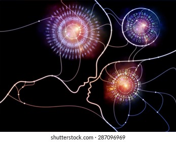 Connected Minds Series Composition Human Profiles 스톡 일러스트 282147989 ...