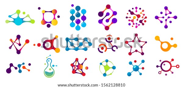 Connected Molecules Molecule Connection Model Chemistry Stock ...
