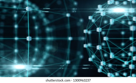 Connected Network Nodes Internet Things Iot Stock Illustration ...