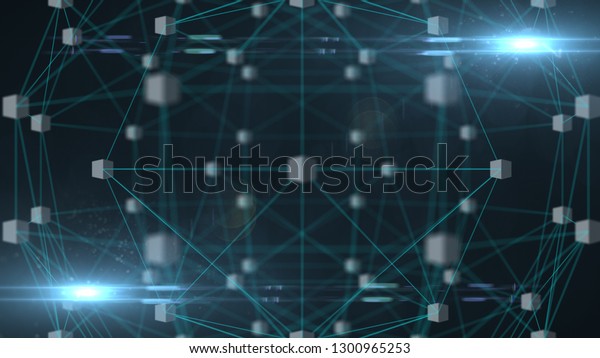 Connected Network Nodes Internet Things Iot Stock Illustration ...