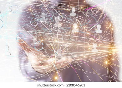 Connected Symbols Digital Interactive Global Communication Stock ...