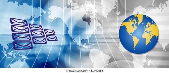 Connection Header Abstract Background Word Map Stock Illustration ...