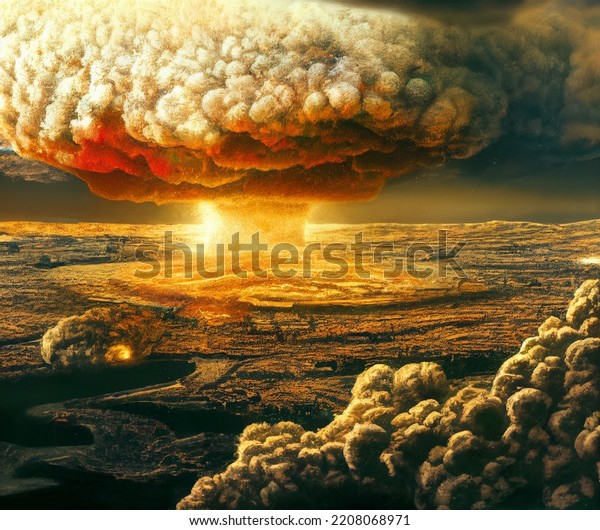 Consequences Nuclear Explosion 3d Illustration Stock Illustration ...